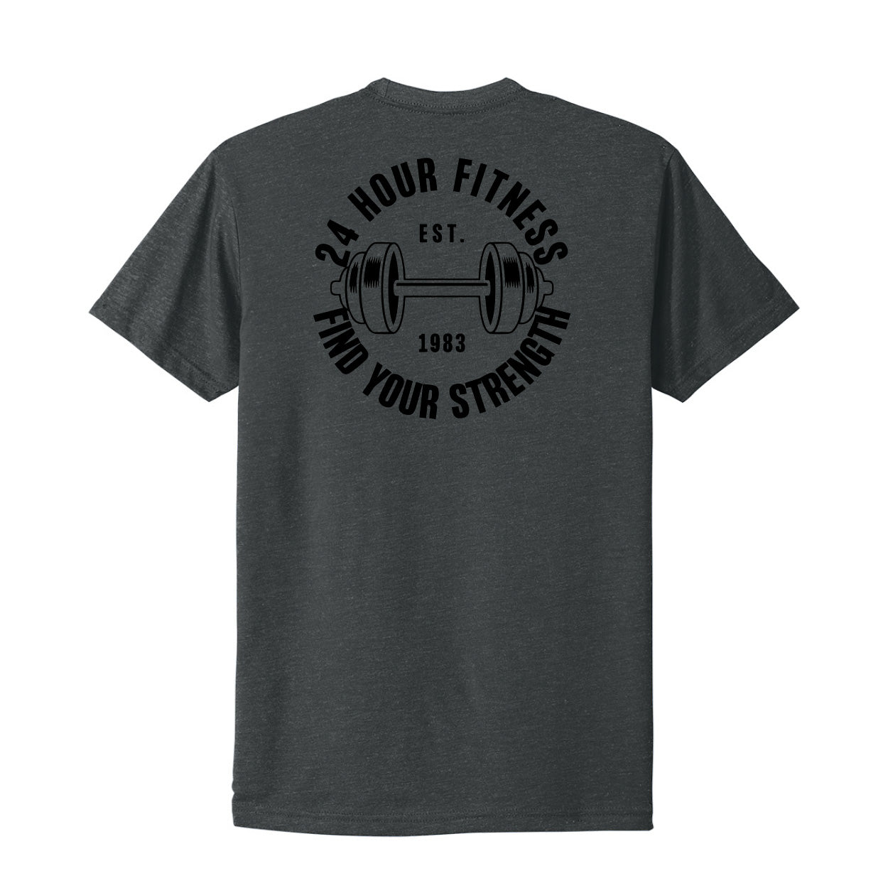 Find Your Strength EST 1983 Tee - Charcoal – 24 Hour Fitness Apparel Store